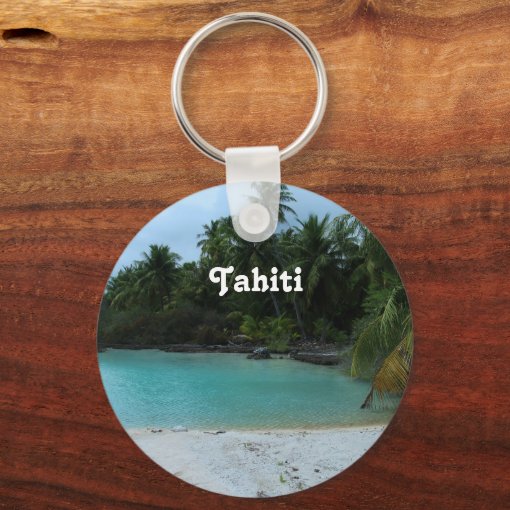 Cove in Tahiti Keychain | Zazzle
