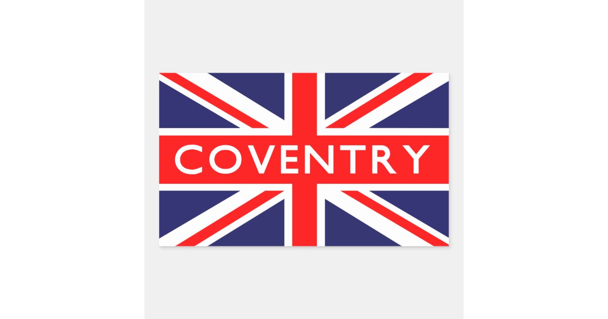 Coventry : British Flag Rectangular Sticker | Zazzle