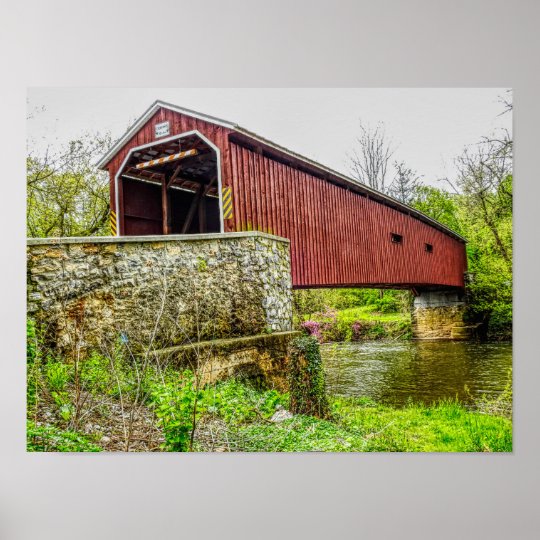 Covered Bridge -- art print _ Lancaster Pa | Zazzle.com