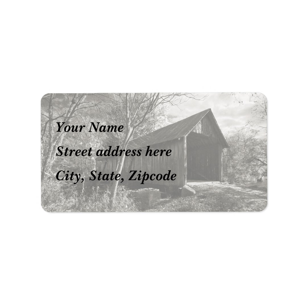 Covered Bridge Label | Zazzle