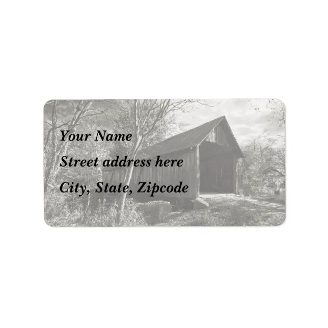 Covered Bridge Label | Zazzle