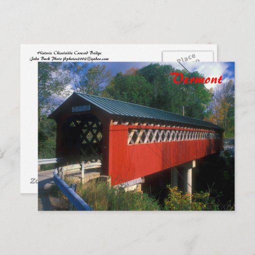 Covered Bridge Vermont Postcard | Zazzle