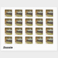 Covered bridge, Vermont, USA Square Sticker | Zazzle
