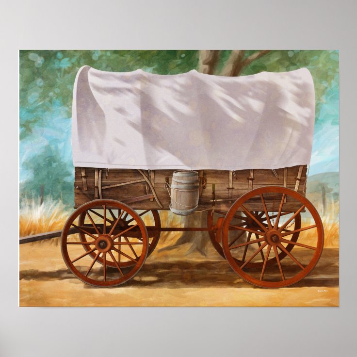 Covered Wagon Poster | Zazzle
