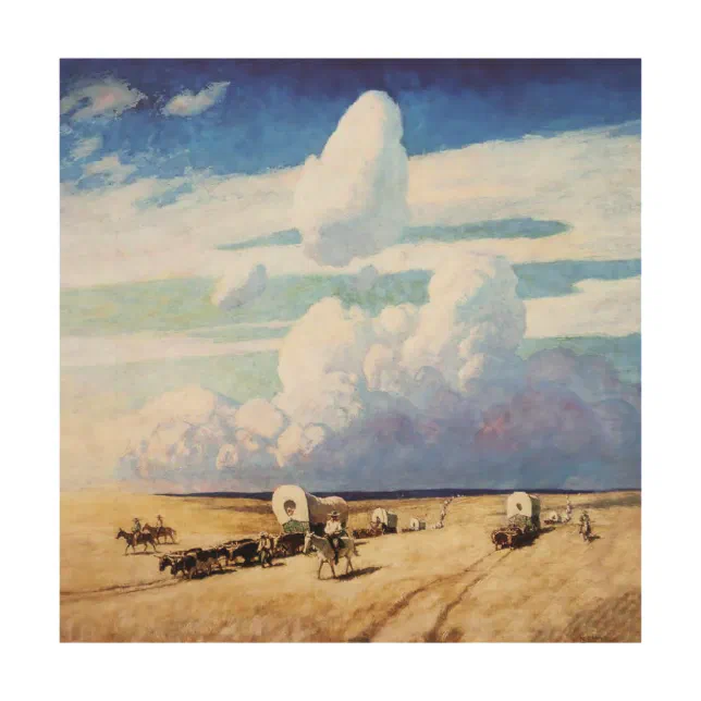 “Covered Wagons” Western Art by NC Wyeth | Zazzle