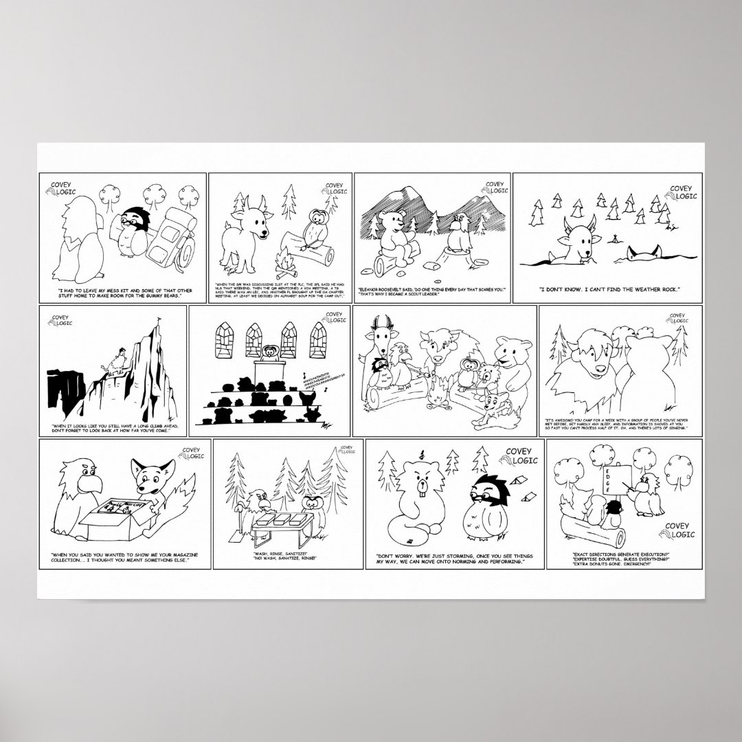 Covey Logic Comic Poster | Zazzle