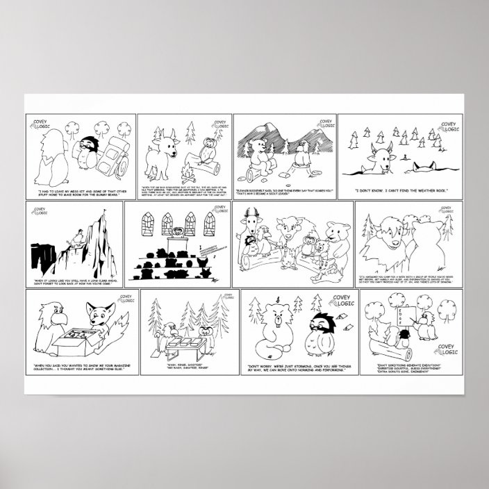 Covey Logic Comic Poster | Zazzle.com