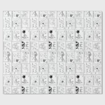 Covey Logic Comic Squares Wrapping Paper | Zazzle