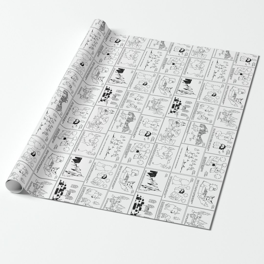 Covey Logic Comic Squares Wrapping Paper | Zazzle