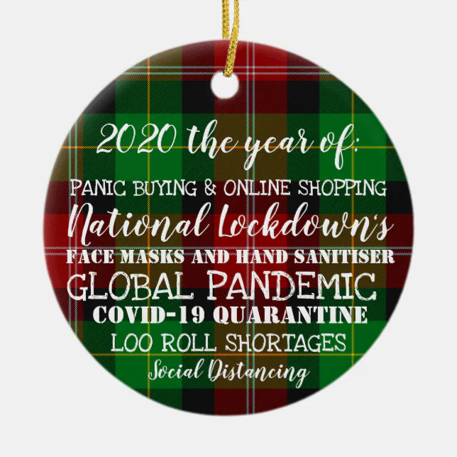 covid19 2020 the year of lockdown isolation ceramic ornament | Zazzle