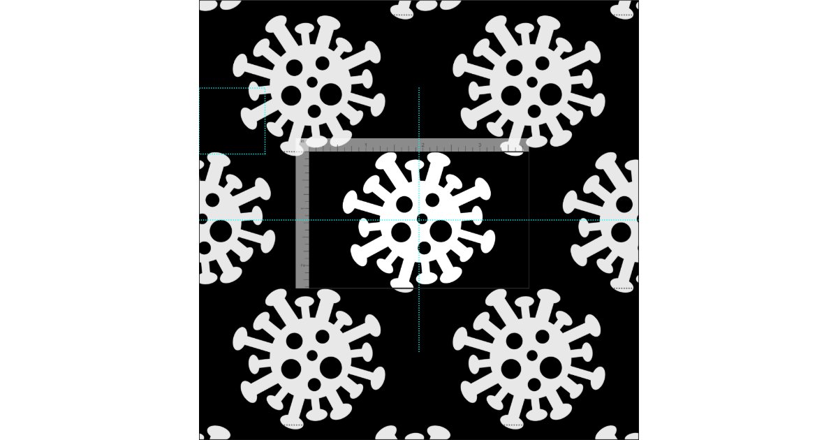 Covid19 corona virus pattern print fabric | Zazzle
