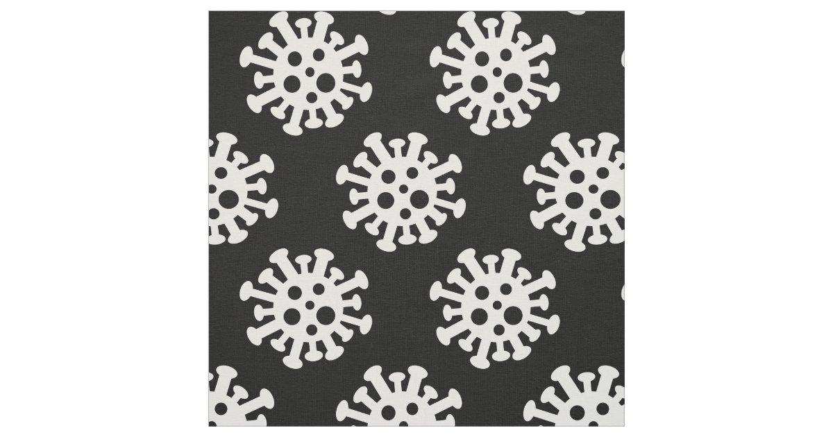 Covid19 corona virus pattern print fabric | Zazzle