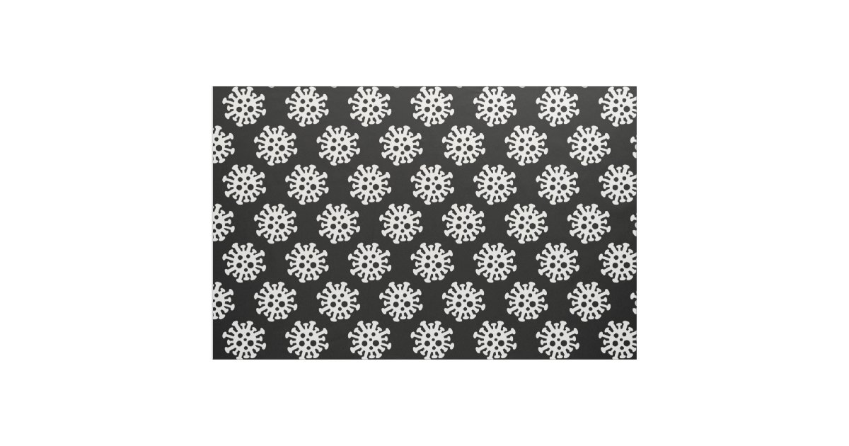 Covid19 corona virus pattern print fabric | Zazzle