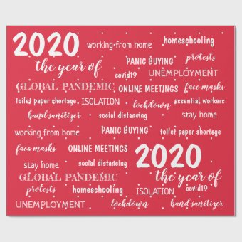 COVID 19 Christmas 2020 memorial Wrapping Paper | Zazzle