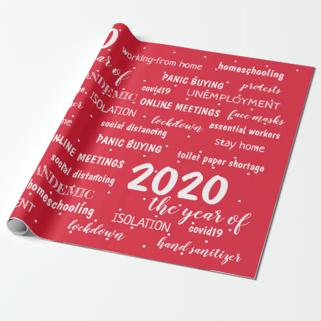 COVID 19 Christmas 2020 memorial Wrapping Paper | Zazzle