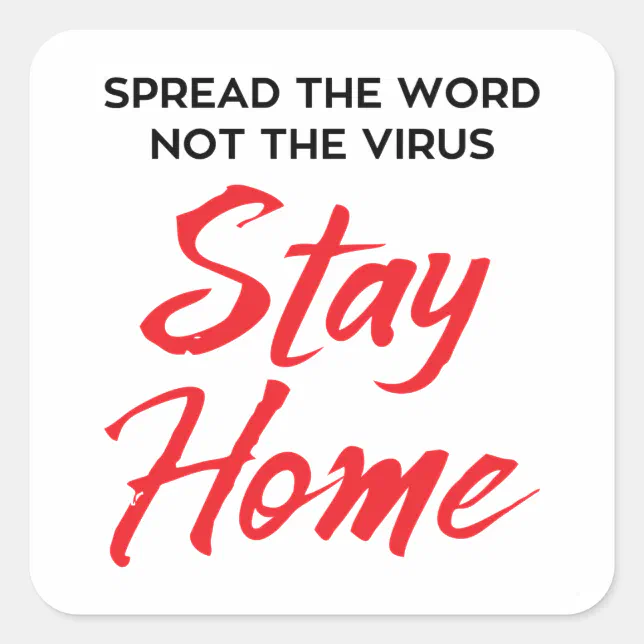 COVID-19 Pandemic Square Sticker | Zazzle