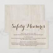 Covid 19 Safety Mask Social Distancing Information Enclosure Card | Zazzle