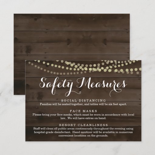 Covid 19 Safety Mask Social Distancing Information Enclosure Card | Zazzle