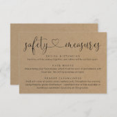 Covid 19 Safety Mask Social Distancing Information Enclosure Card | Zazzle