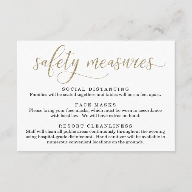 Covid 19 Safety Mask Social Distancing Information Enclosure Card | Zazzle