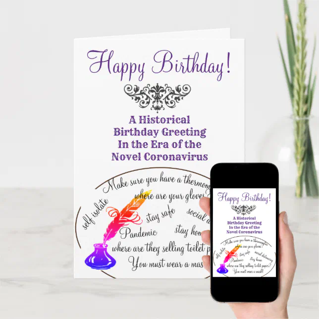 Covid-19 Time Capsule Greeting Card | Zazzle