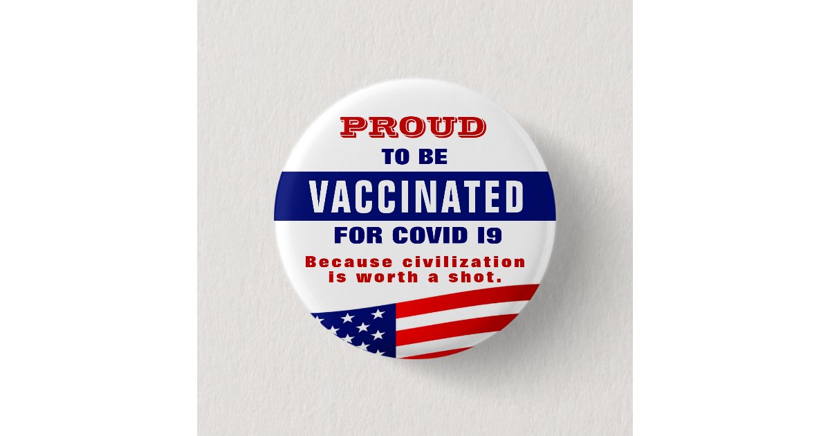 Covid 19 Vaccination Button | Zazzle
