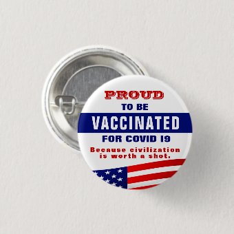 Covid 19 Vaccination Button | Zazzle