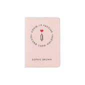 Covid-19 Vaccination | Pink Record Card Holder | Zazzle