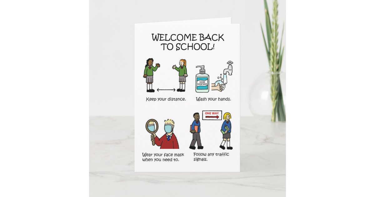 Covid 19 Welcome Back to School. Card | Zazzle