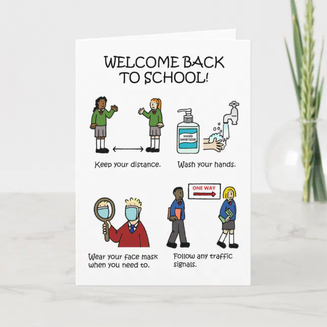 Covid 19 Welcome Back to School. Card | Zazzle