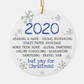 COVID Pandemic Isolation Mask Wearing 2020 Ceramic Ornament | Zazzle