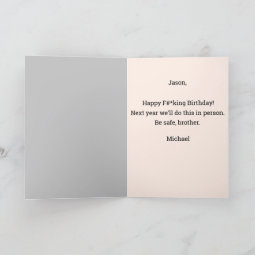 Covid Prepper Gas Mask Personalize Birthday Card | Zazzle