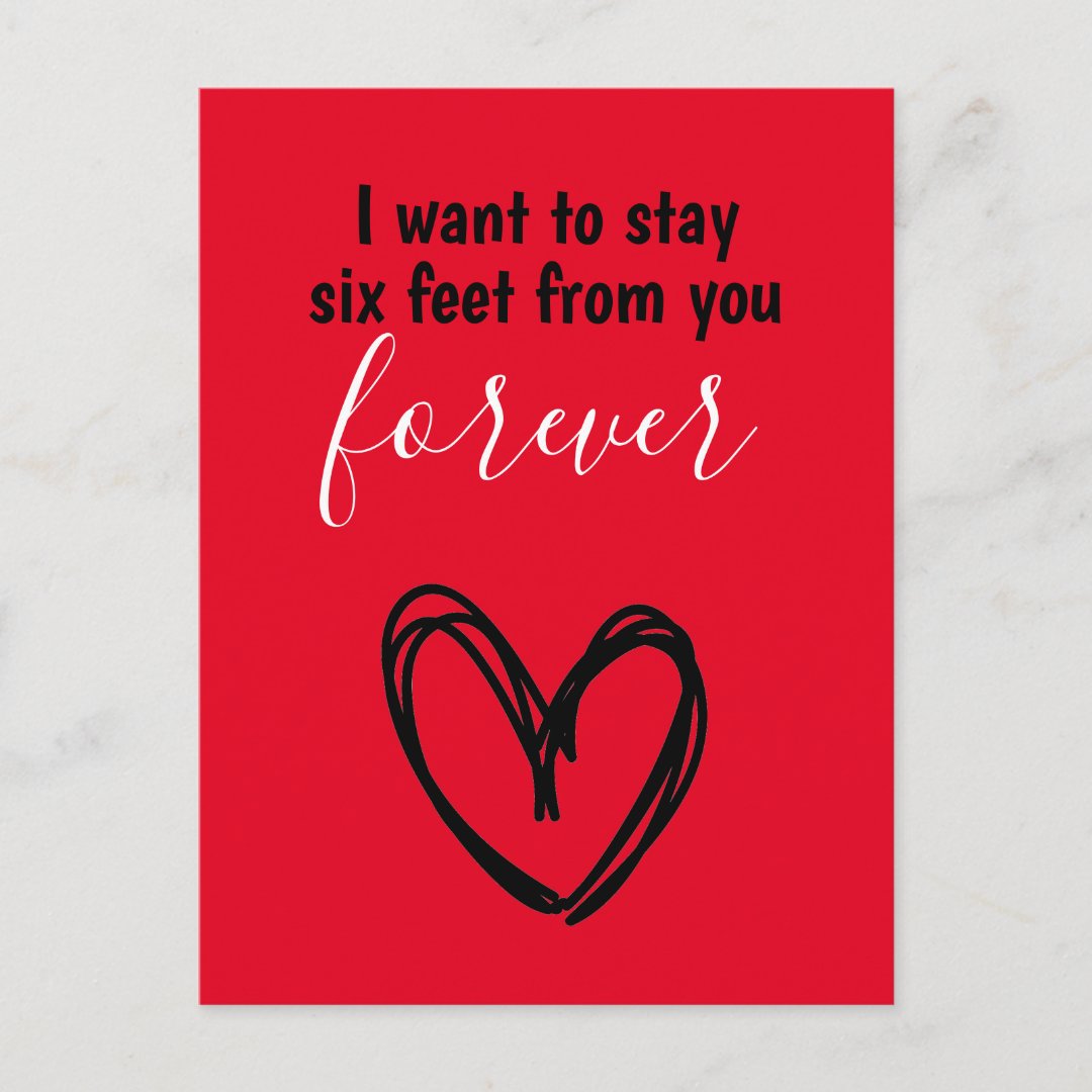 Covid Valentine 2021 Funny Postcard | Zazzle