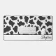 Cow Animal Print Custom Cursive Name Desk Mat | Zazzle