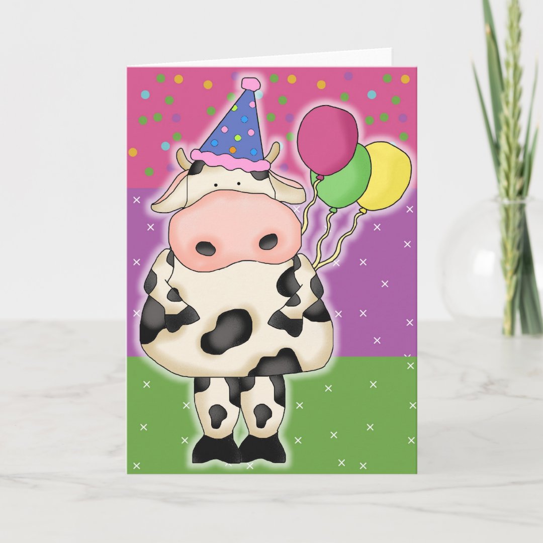 Cow Birthday Cards and Postage Stamps | Zazzle