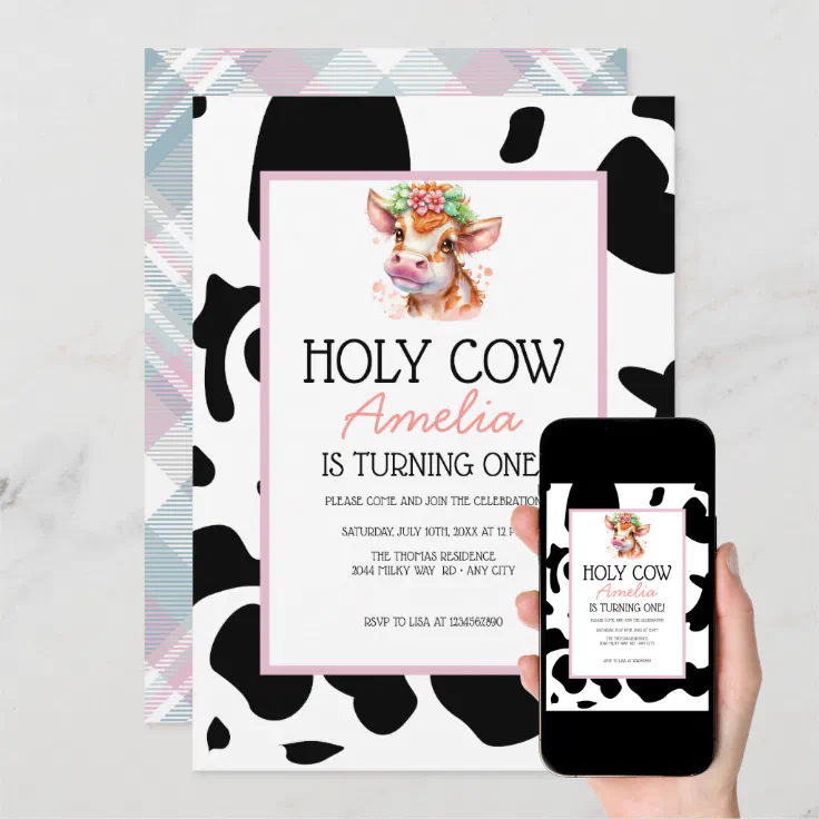 Cow Birthday Invitation | Zazzle