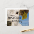 Cow Birthday Number Postcard | Zazzle