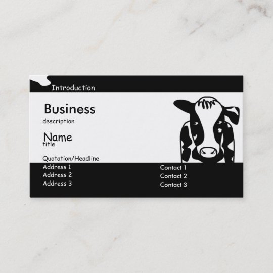 Cow Business Business Card | Zazzle.com
