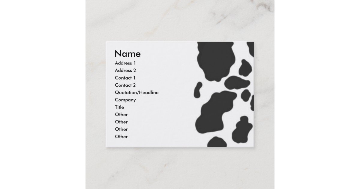 Cow | business card | Zazzle