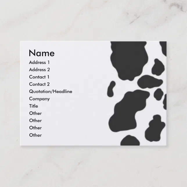 Cow | business card | Zazzle