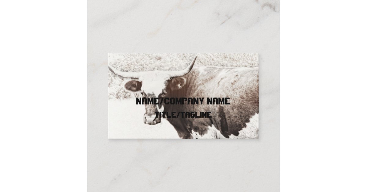 cow business card custom double sided | Zazzle