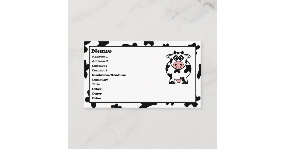 Cow Business Cards | Zazzle