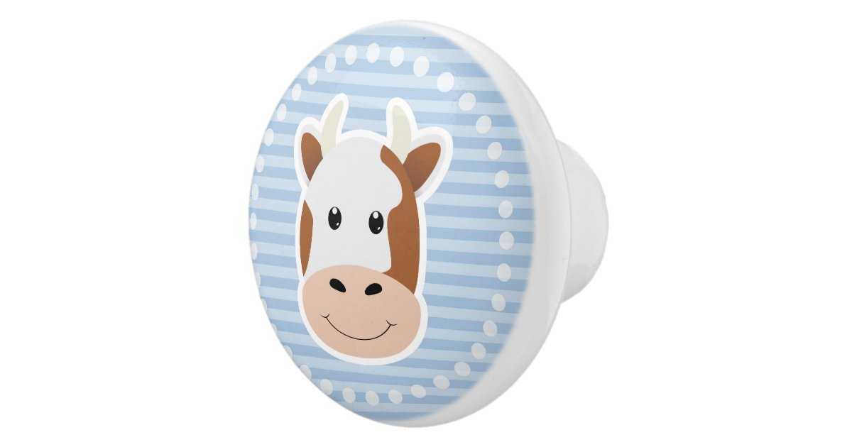 Cow Ceramic Knob | Zazzle