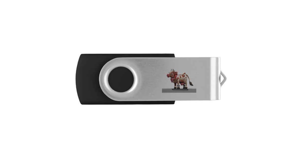 Cow CG Character Flash Drive | Zazzle