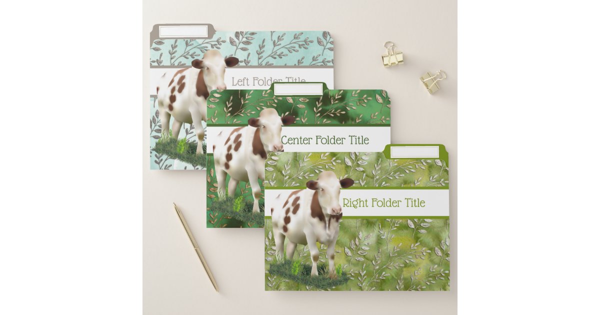 Cow Concept File Folder | Zazzle