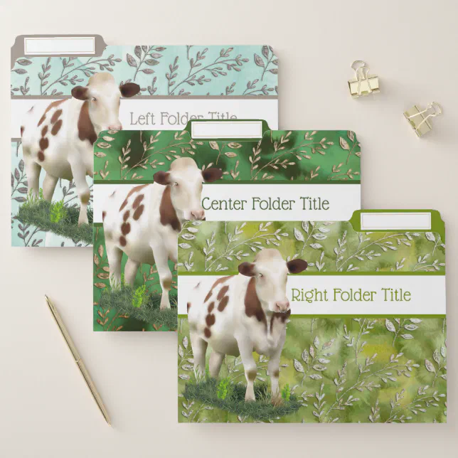 Cow Concept File Folder | Zazzle