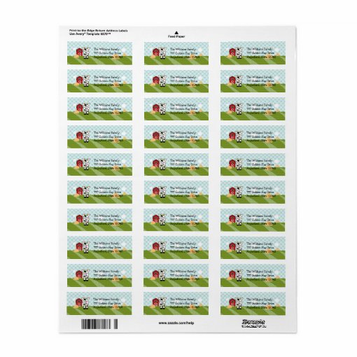 Cow Farm Barn Return Address Labels | Zazzle