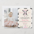 Cow Farm Birthday Photo Thank You Card | Zazzle