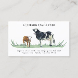 Cow Farm Free Range Beef Meat Dairy QR Code Business Card | Zazzle