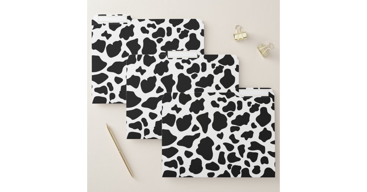 Cow Fur Prints File Folder Set | Zazzle